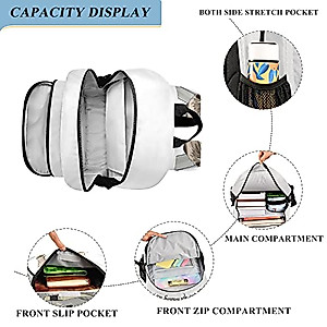 ALAZA Pug Dog in Back Carrier W/Quote Laptop Backpack Purse for Women Men Travel Bag Casual Daypack with Compartment & Multiple Pockets