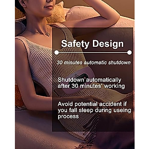 Electric Heating Pad, Portable Cordless Menstrual Heating Pad with 4 Heat Levels and 4 Massage Modes, Heating Pad for Cramps,Back Pain Relief (Pink)