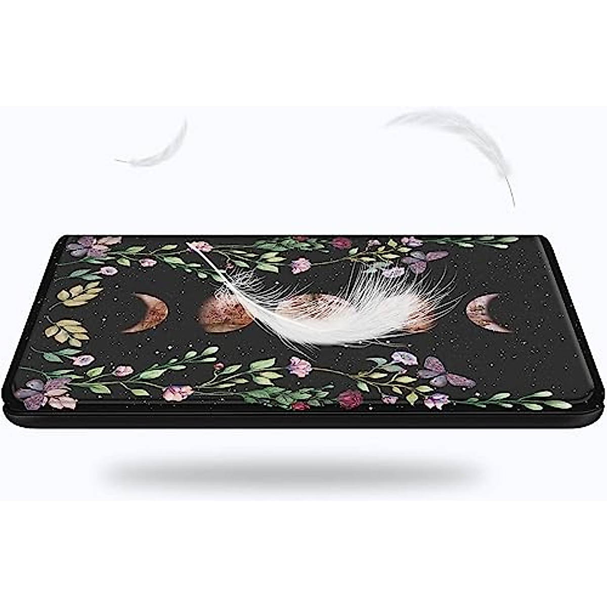 EDGFRTOIO for All New Kindle (11th Generation-2022 Release) Case 6" E-Book Reader Cover, Premium PU Leather Smart Folio Case Folding Stand Cover for Kindle 11 2022/2023, Flowers Moon Phase Stars Sky