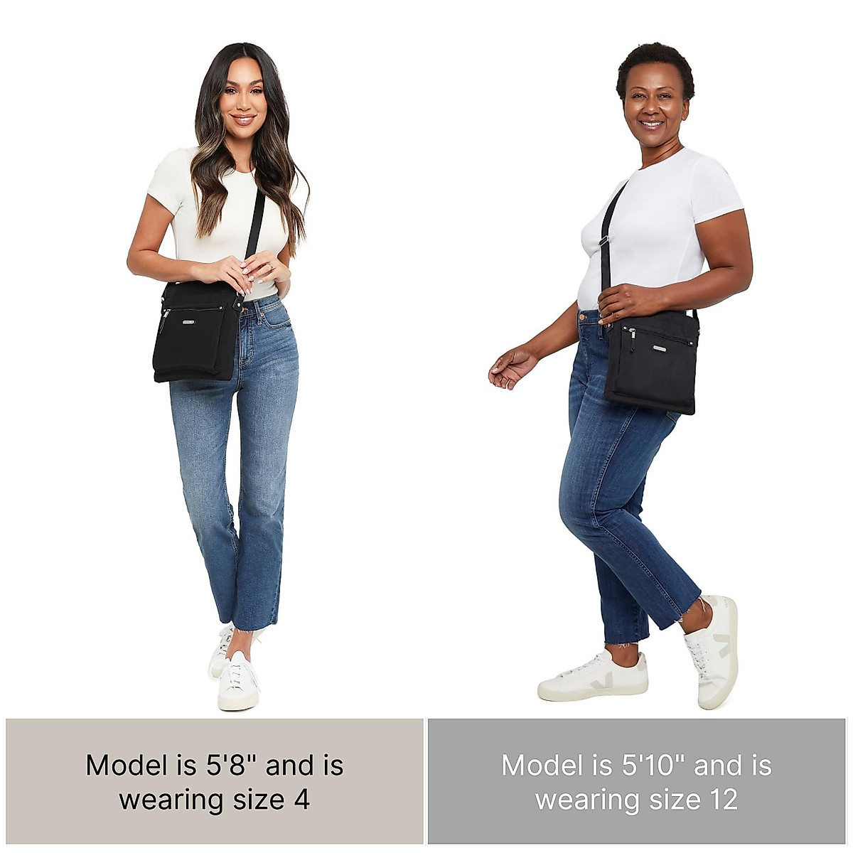 Baggallini womens Go Bagg with RFID Phone Wristlet, Black Gold Hardware, One Size US