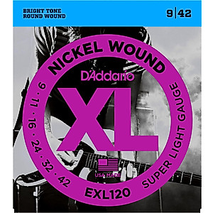 D'Addario EXL120 Nickel Super Light Electric Guitar Strings Two-Pack