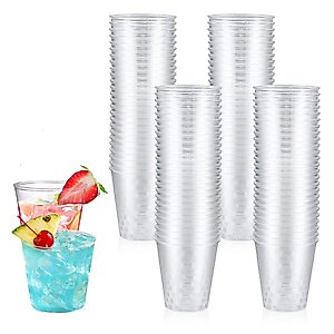 TuTuYa 100 Pack Plastic Shot Glasses, 1.7oz/50ml Hard Thicked Plastic Shot Cups, Clear Reusable Shot Glasses Plastic Fit for Birthday, Wedding, Festival, Party