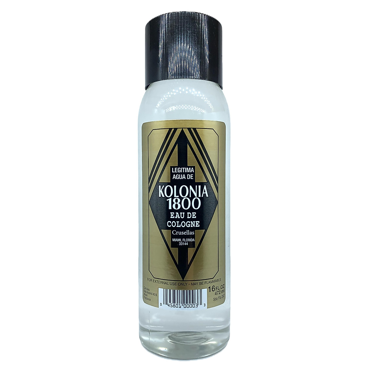 Crusellas Legitima Agua de Kolonia 1800 Natural Splash Cologne 16 Fl. Oz.