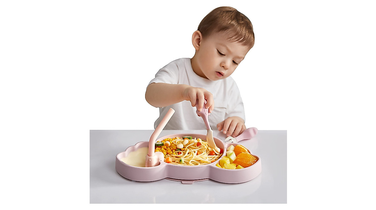 bc babycare Silicone Toddler Plates for Self Feeding