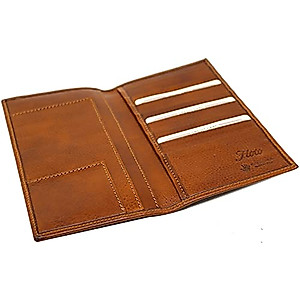 Floto Venezia Leather Long Checkbook Continental Wallet