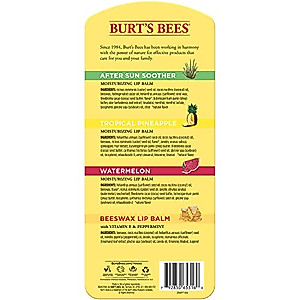 Burt's Bees Moisturizing Lip Balm, 100% Natural, Seasonal Assortment 10 Pack
