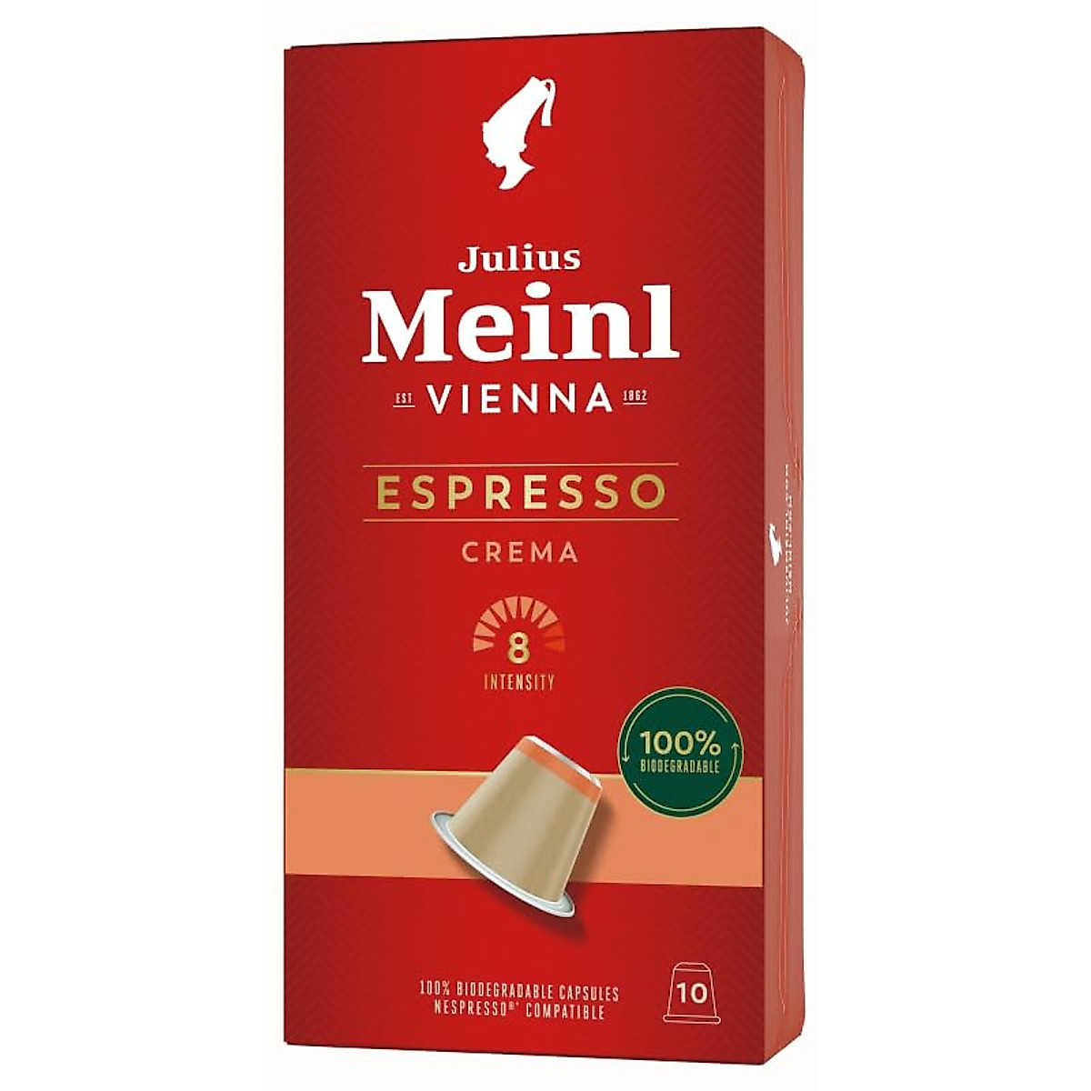 Julius Meinl: "Espresso Crema," Nespresso Compatible, 100% biodegradable, 10 Capsules (1)