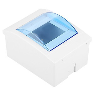 Keenso 3-4 Ways Plastic Distribution Box for Circuit Breaker, Easy Install, Wide Application, Transparent Cover