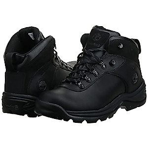 Timberland Men's Flume Mid Waterproof Hiking Boot, Black, 13