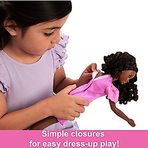 Barbie: My First Barbie Preschool Doll, "Brooklyn" with 13.5-inch Soft Posable Body, Deluxe Party & Bedtime Clothes & Accessories, Black Hair