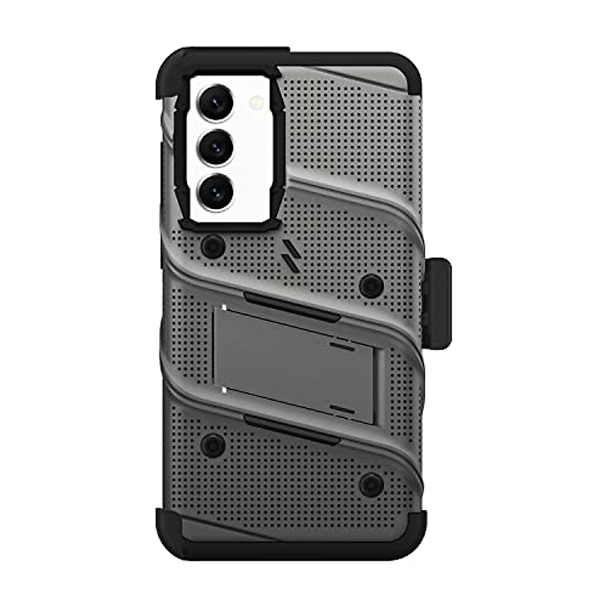 ZIZO Bolt Bundle for Galaxy S23 Plus Case with Screen Protector Kickstand Holster Lanyard - Gun Metal Gray