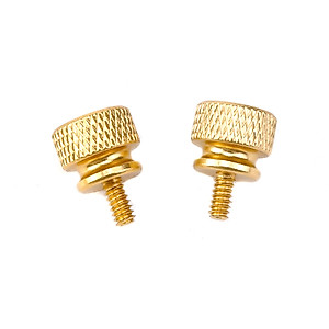 Mewutal 10 Pieces Anodized Aluminum Computer Case Thumb Screws, Thumb Screws, Knurled Hand Screws (Gold)