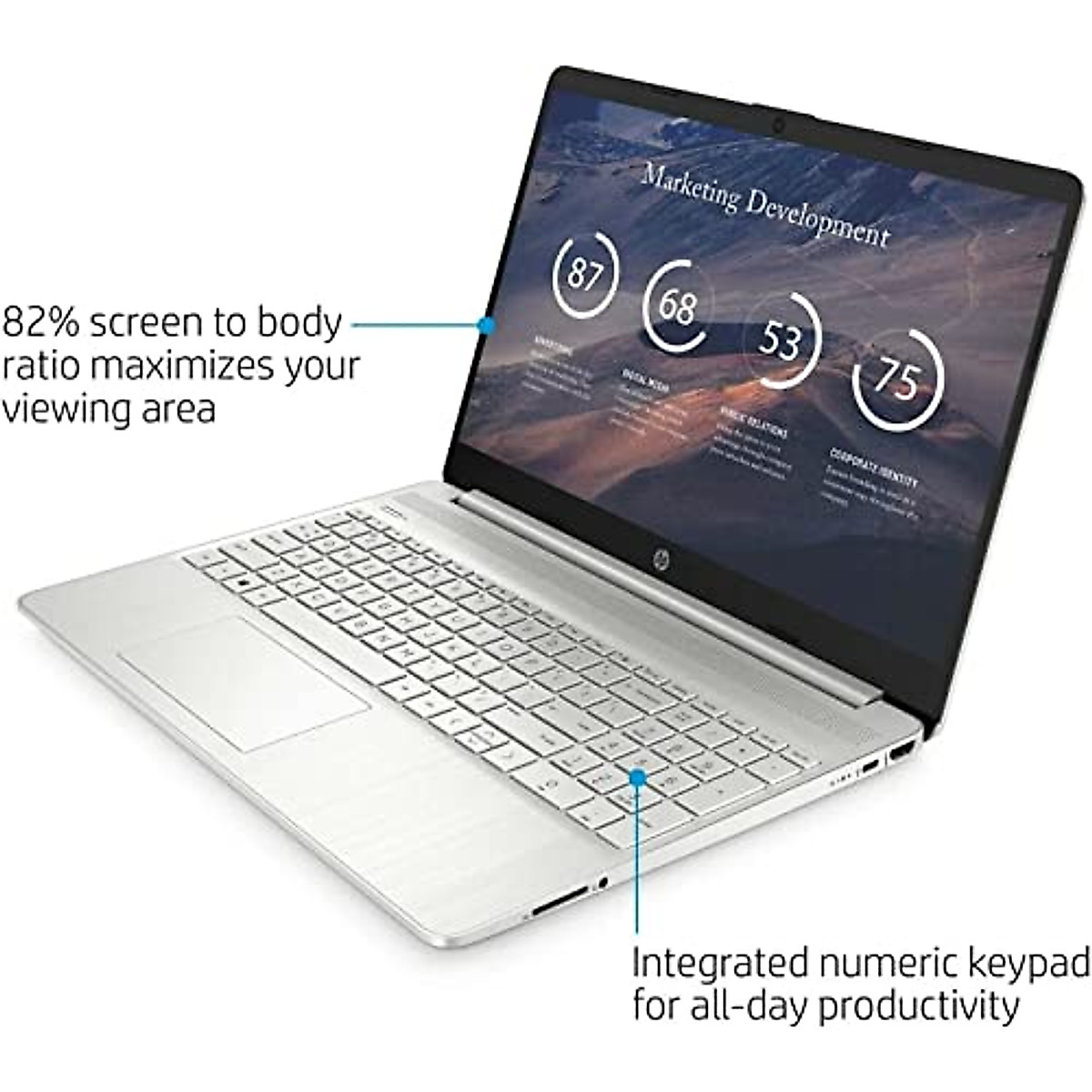 HP 15 15.6" HD Business Laptop Computer [Windows 11 Pro], Octa-Core AMD Ryzen 7 5700U (Beat Beats i7-10510U), 64GB RAM, 1TB PCIe SSD, Numeric Keypad, Wi-Fi 6, HDMI, USB, Long Battery Life, w/Battery