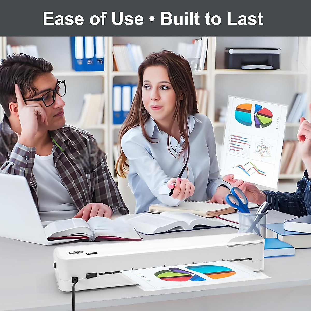 SINCHI 40-Second Warm-up, High Speed, 13-inch Laminating Machine for Business/Office/School/Home, Never Jam Thermal Laminator Machine with Laminating Sheets Starter Kit