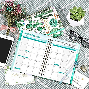 2023-2024 Planner - Planner 2023-2024, Weekly & Monthly Planner, Jul 2023 - Jun 2024, 8.5" x 6.4", Planner with Hardcover, Twin - Wire Binding, Monthly Tabs, Inner Pocket, Elastic Closure, Daily Organizer