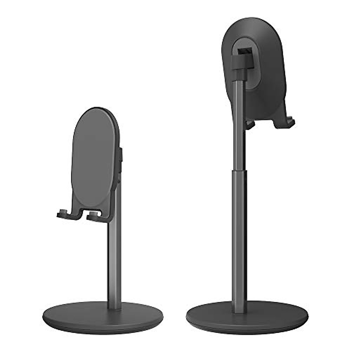 Bright Stone Cell Phone Stand, Angle Height Adjustable Tablet Stand Phone Holder for Desk (4"-10") Black