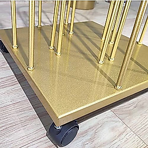 YQ WHJB 4 Side Storage Hanger Stacker Metal Cart Clothes Hanger Organizer Stacker with Swivel Caster Wheels for Laundry Room Clothing Store(78 * 39 * 39cm, C)