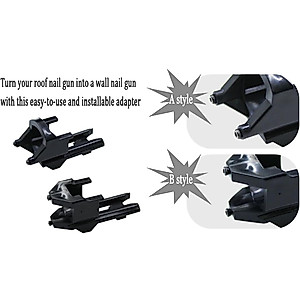 Vinyl Siding Adaptor Tip for Dewalt Roofing Nailer Cordless 20v DCN45RND1, DCN45RN, DCN45RNB Tip Replacement Vinyl Trim Adaptor and Vinyl Siding Adaptor（A&B style)