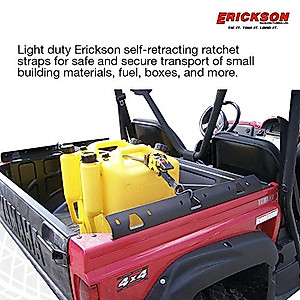 Erickson 34415 Pro Series Black Retractable Ratcheting Tie-Down Strap (Pack of 2, 1" x 10')