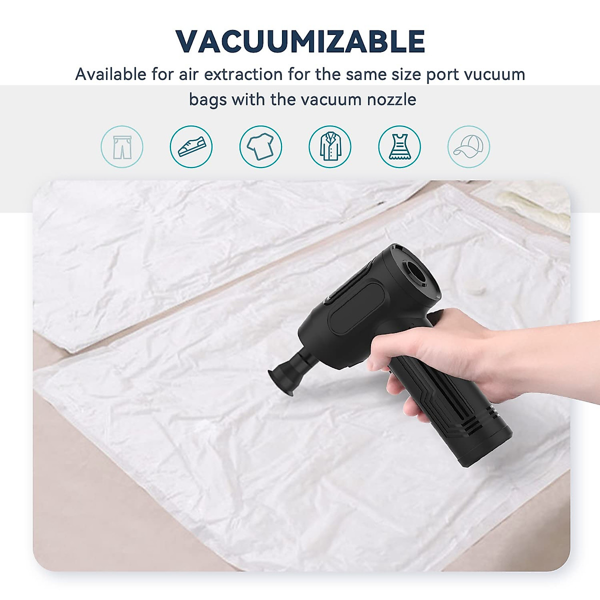 Cordless Electric Air Duster, JOMOSPO 50000RPM Powerful Compressed Air Can Replacement for Computer Keyboard Electronics Cleaning, Available for Swimming Ring Inflation and Vacuum Storage Bags Suction