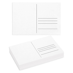 50 Pieces Watercolor Postcards, 100% Cotton 140lb/300gsm Blank Postcards 4x6 Inch Watercolor Paper Post Cards for Watercolor Journal, DIY, Mailing, Painting, Invitations, Greeting Cards