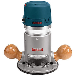BOSCH 1617EVS 2.25 HP Electronic Fixed-Base Router and RA1054 Deluxe Router Edge Guide with Dust Extraction Hood & Vacuum Hose Adapter