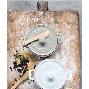 White Camembert Baker and Brie Baker with Cookbook. Brie Cooker comes with Spatula, Lid, Base and Cookbook. Brie Baking Dish is Microwave, Dishwasher and Oven Safe by Christina Home Designs.