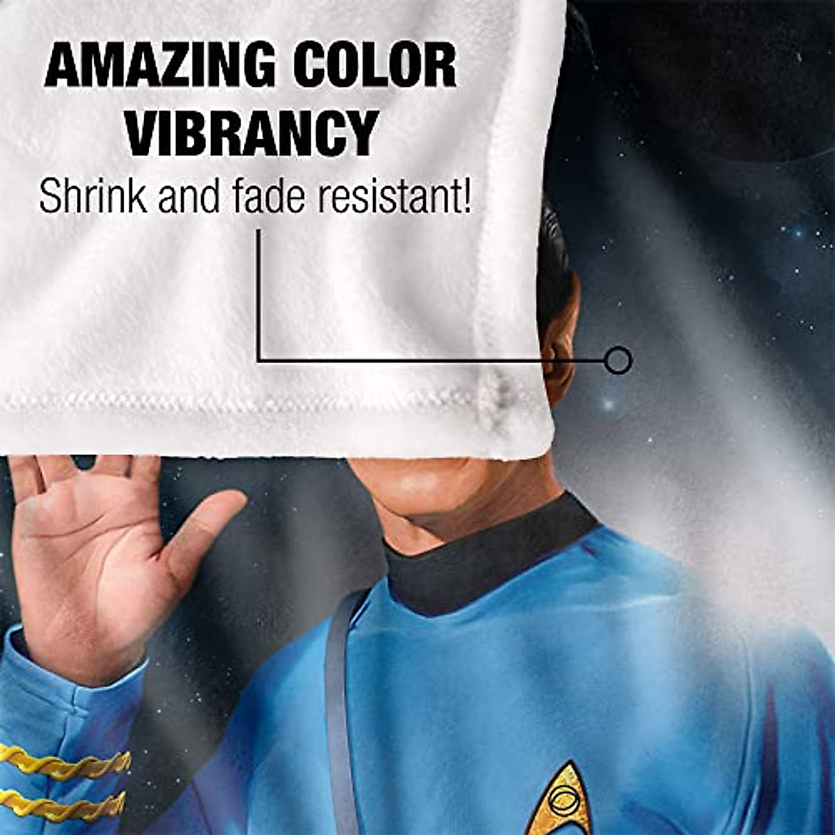 Star Trek Spock Officially Licensed Silky Touch Super Soft Throw Blanket 50" x 60"