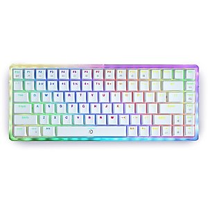 DREVO Gramr Full RGB Wired 84-Key Mechanical Gaming Keyboard with Switch Hot-Swappable Design, Full-Body RGB,TKL 75% Compact, Detachable USB-C Cable, Gateron Switch (Gateron Brown Switch, White)