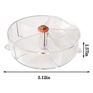 SHINYLYL Parrot Foraging Wheel - Bird Puzzle Feeder Spins Toy Intelligence Growth Cage Toys for Small and Medium Parrots Parakeet Canary Cage Feeder(White)