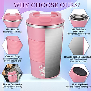 Pickmesh 6 Pcs Teacher Gift Cup Bulk Teacher Appreciation Tumbler Insulated Coffee Mug 12oz with Lids for Preschool Daycare High School Coworker Nurse Birthday Graduation Gift