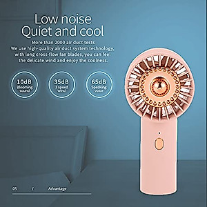無品牌 GKI Mini handheld fan, USB Rechargeable Small Cooling Fan, Battery Operated Personal Fan. (ROSE GOLD)