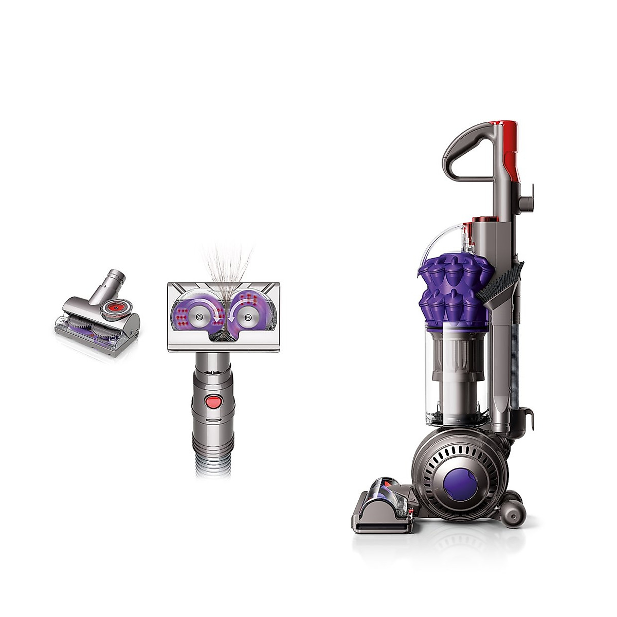 Dyson DC50 Animal Compact Upright Vacuum Cleaner, Iron/Purple - Corded