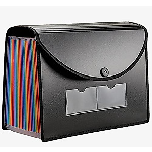 Large Accordion File Organizer, 24 Pockets Legal File Folder, Expanding File Folder for Legal/Letter/A4 Size Papers, Receipt, Bills, Important Documents