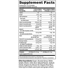 OLLY Kid's Multivitamin + Probiotic Gummy, Vitamins A, C, D, E, B, Zinc, Digestive Support, Chewable Supplement, Berry Flavor, 60 Day Supply - 120 Count Pouch