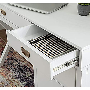 Linon White Modern Classic Side Storage Sadie Desk