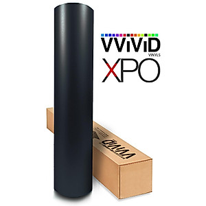 VViViD Matte Black Vinyl Wrap Adhesive Film Air Release Decal Sheet (1ft x 5ft)