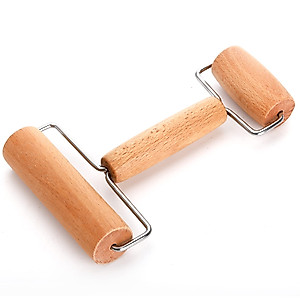 AVLA 4 Pack Wood Pastry Pizza Roller, Non Stick Wooden Rolling Pin for Home, Professional Dough Roller Tool Set for Baking, Cooking, Multifunction Craft Clay Roller, Easy to Handle