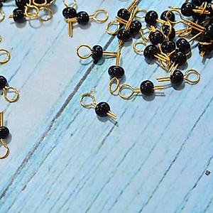 Comimark 100Pcs Black Gold Tone Soldering PCB Board Breadboard Test Point Pin