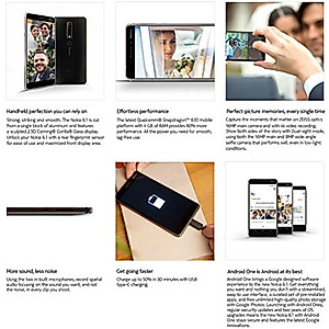 Nokia 6.1 (2018) - Android 9.0 Pie - 32 GB - Dual SIM Unlocked Smartphone (AT&T/T-Mobile/MetroPCS/Cricket/H2O) - 5.5" Screen - Black - U.S. Warranty