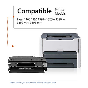 53X Toner Q7553X: 1 Pack Replacement for HP 53X Toner Cartridge P2014 P2014n P2015 P2015d P2015dn P2015x Printer, Black