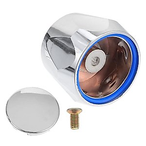 DOITOOL 5PCS hand wheel sink knobs bathtub bathroom faucet knobs blue sink accessories bath tub accessory shower faucet knobs kitchen faucet handle hot and cold plastic shower rod