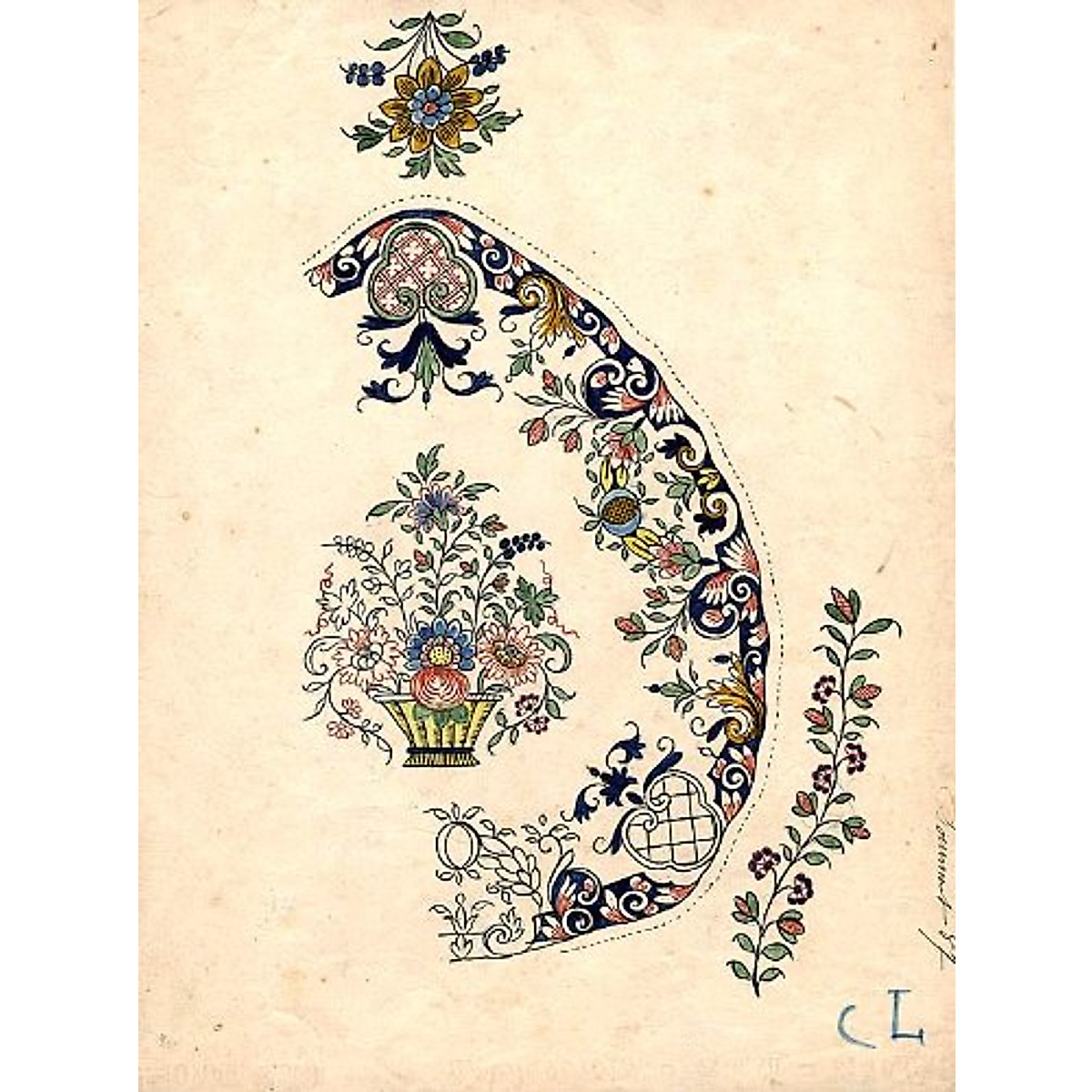 An original design for a porcelain plate