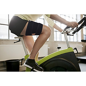 2U2O Compression Thigh Brace-Hamstring Quad-Adjustable Strap,Anti-Slip Silicone Band Support for Muscle Injury Recovery,Upper Thigh&Groin,Pulled Groin Muscle,Quadricep,Cellulite Slimmer-Men,Women