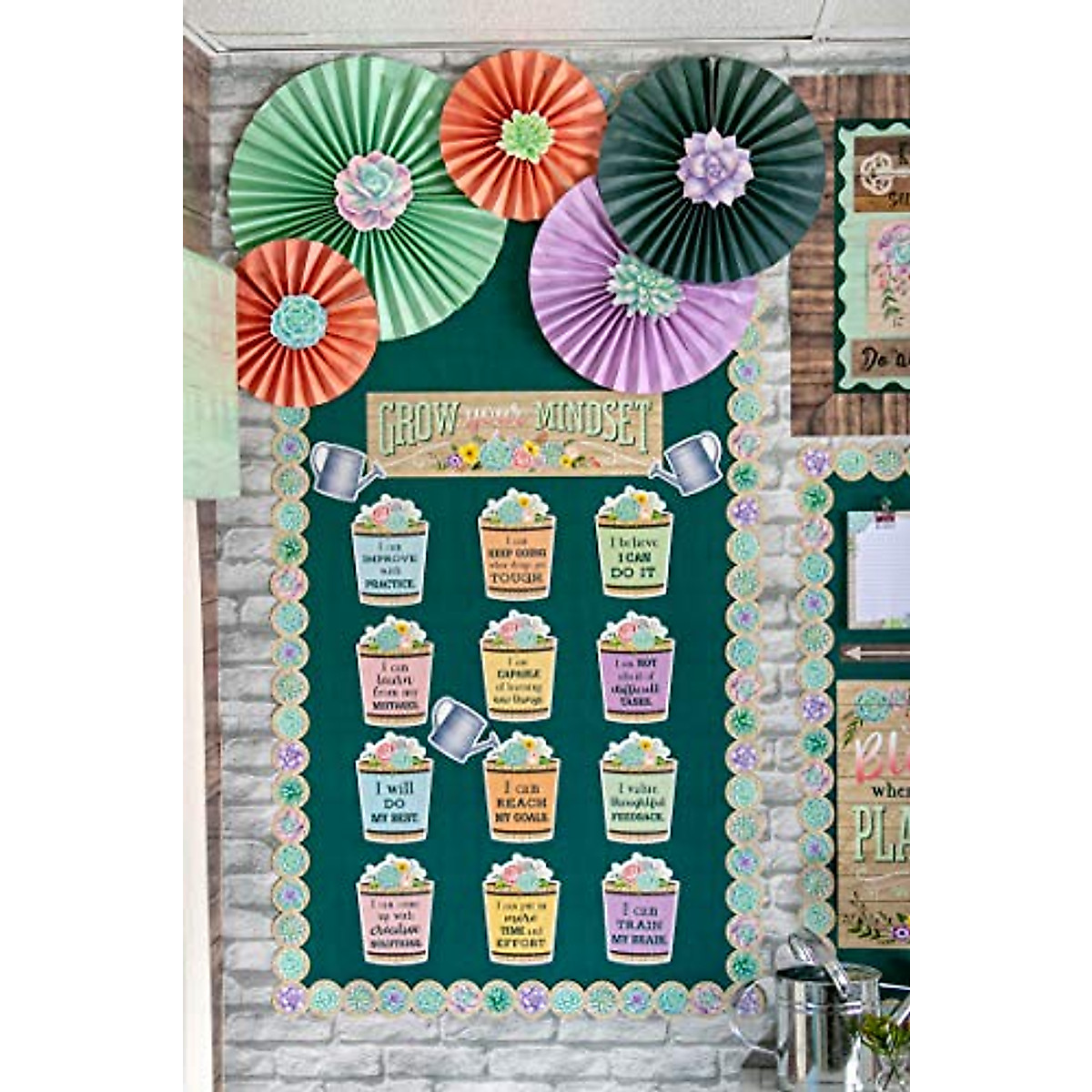 Shabby Chic Burlap Hanging Paper Fans