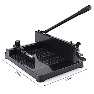 Heavy Duty Paper Cutter,12 inch Guillotine Paper Cutter,Guillotine Paper Cutters and Trimmers Cards Leather with Metal Base for Office Home School (Black, a4)