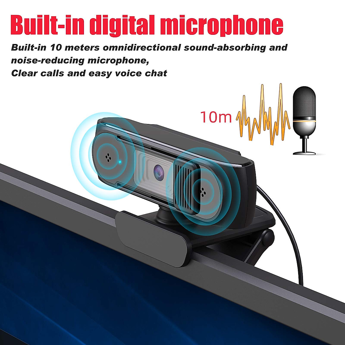 S2 Full HD Webcam 5 Million AF Camera 360 rotatable ABS Digital web cam Support 1080P 720P for Video Conferencing and Android Smart TV