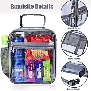 Oraben Stadium Approved Clear lunch Bag, Multi-Purpose Lunch Bag Reusable Clear Lunch Box/Clear Tote Bag Stadium Approved for Work,School,Picnic,Security Check(Small)