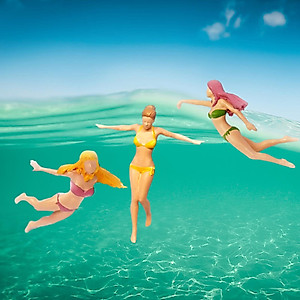 rockible 1:64 Girl Figure/64 Scale Miniature Model Figures Resin People Miniature People Model for DIY Projects Diorama Scenery Fairy Garden Layout, Style D