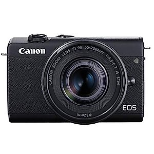Canon EOS M200 Compact Mirrorless Digital Vlogging Camera with EF-M 15-45mm Lens, Vertical 4K Video Support, 3.0-inch Touch Panel LCD, Built-in Wi-Fi, and Bluetooth Technology, Black